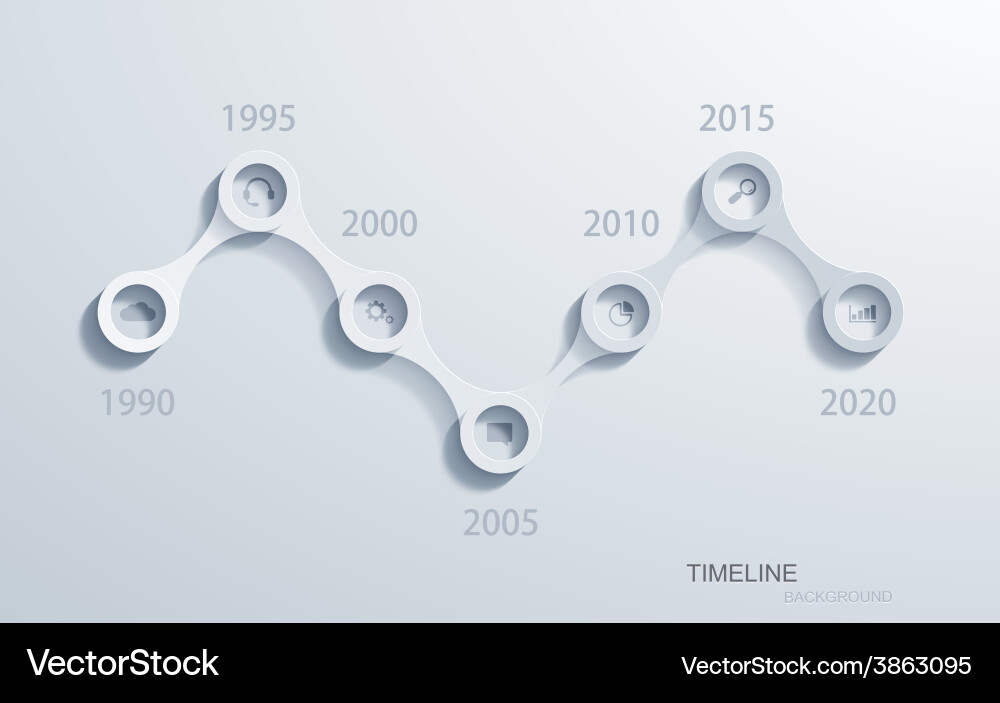 Modern Timeline Chart Royalty Free Vector Image