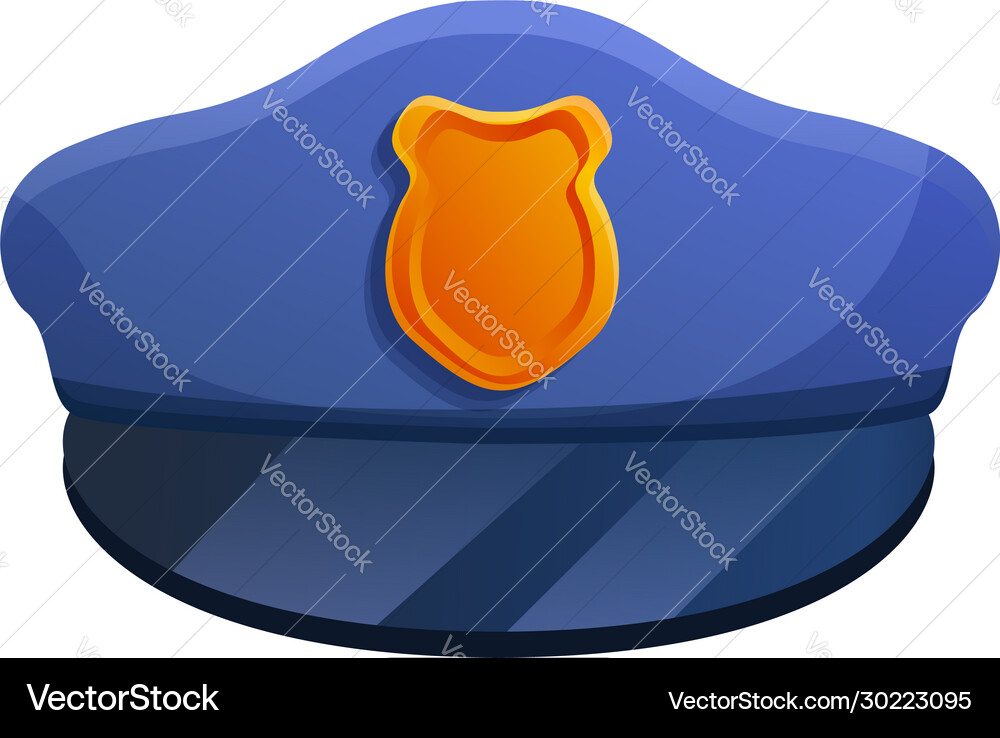 Police cap icon cartoon style Royalty Free Vector Image