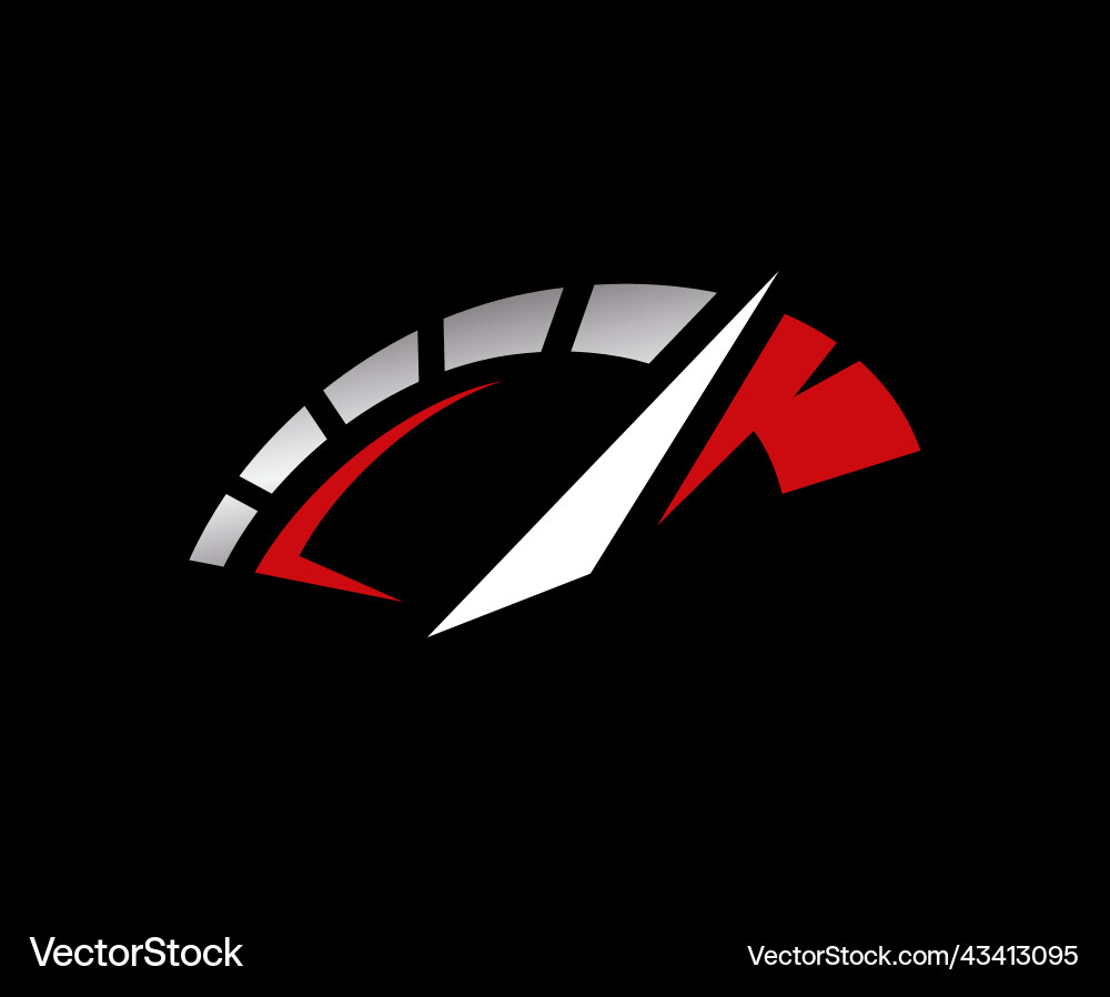 RPM Speed Accelerator Logo Royalty Free Vector Image