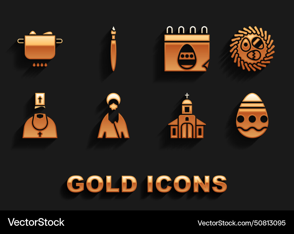 Set jesus christ easter egg in a wicker nest Vector Image