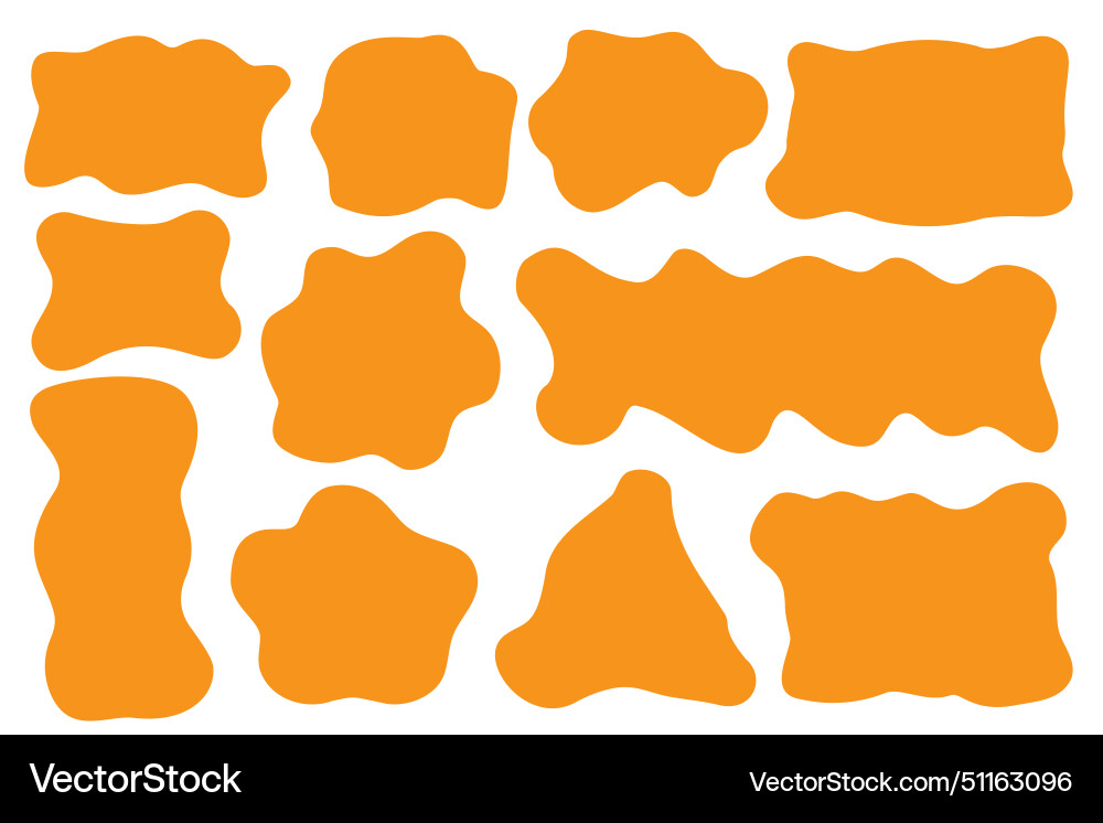 Abstract liquid shapes organic flat blobs Vector Image