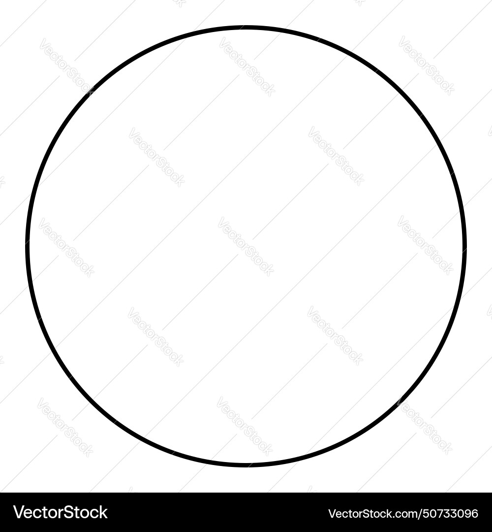 Circle shape symbol black and white Royalty Free Vector
