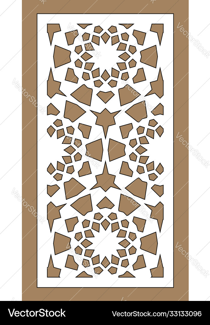 Cnc decorative pattern jali design interior Vector Image