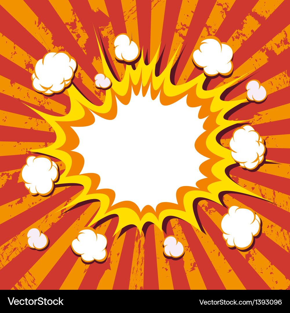 Comic Explosion Burst Royalty Free Vector Image