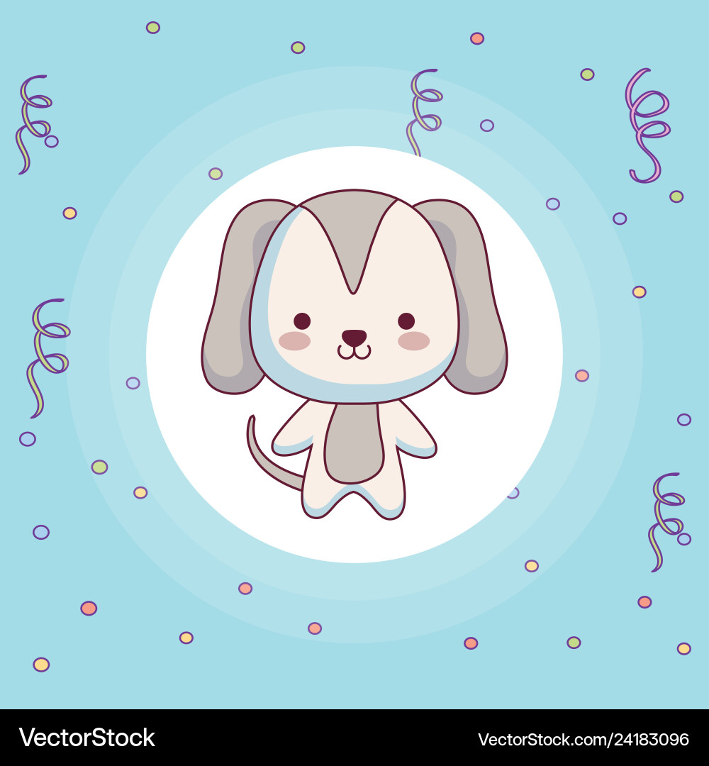Cute and little dog character Royalty Free Vector Image
