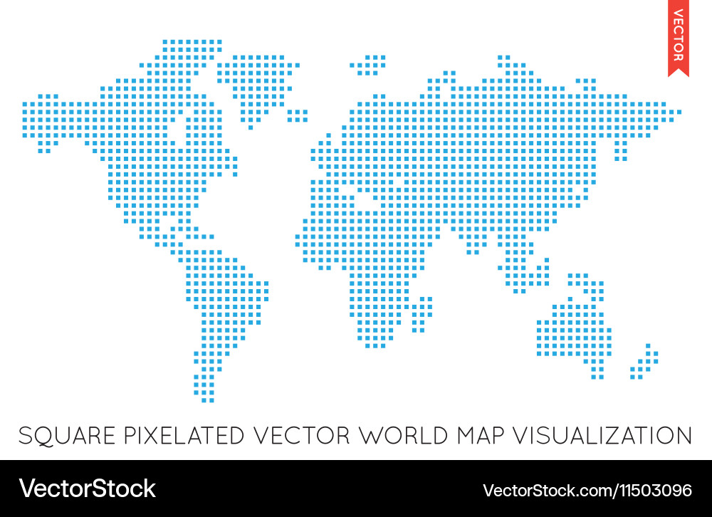Flat world map infographic Royalty Free Vector Image