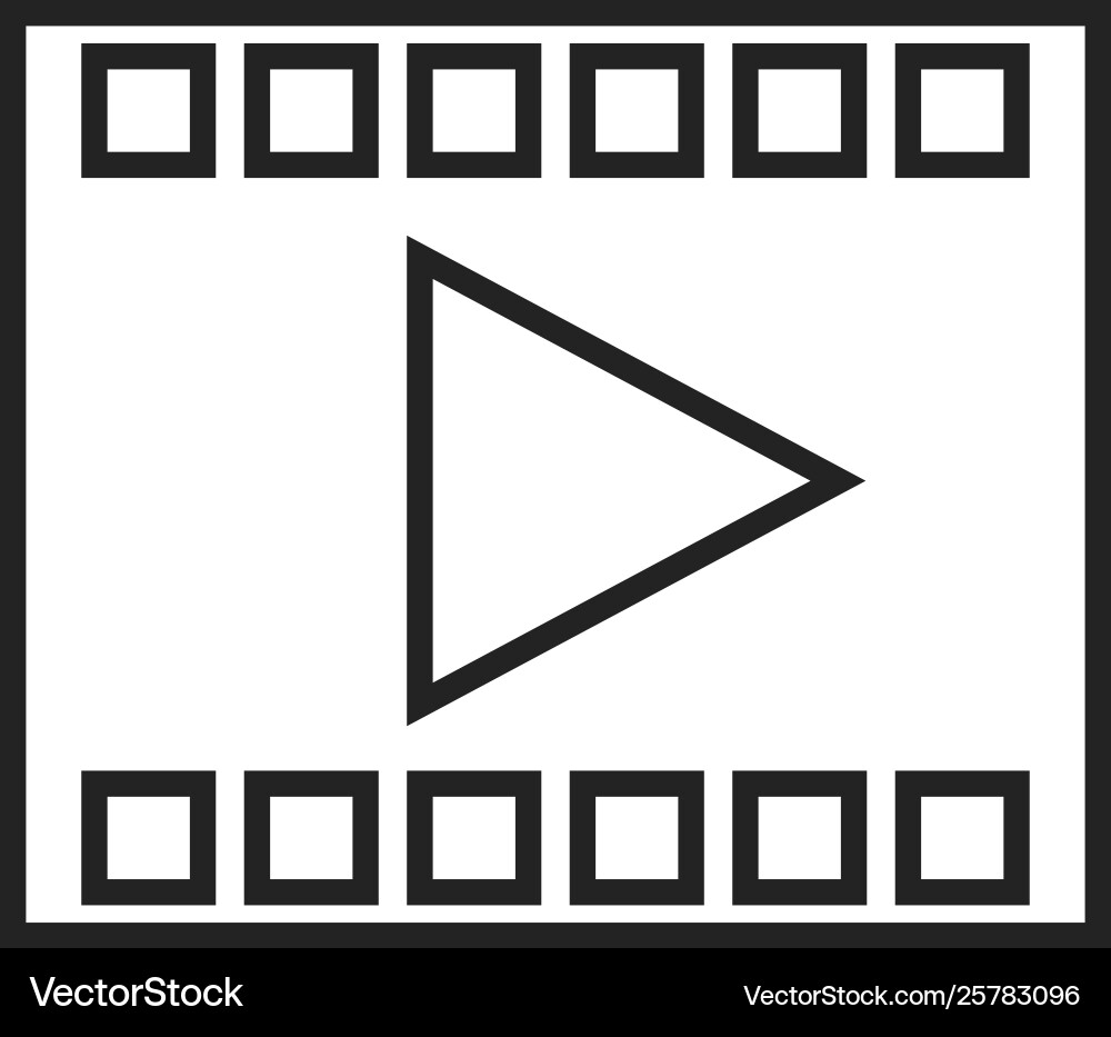 Movie frame linear icon Royalty Free Vector Image