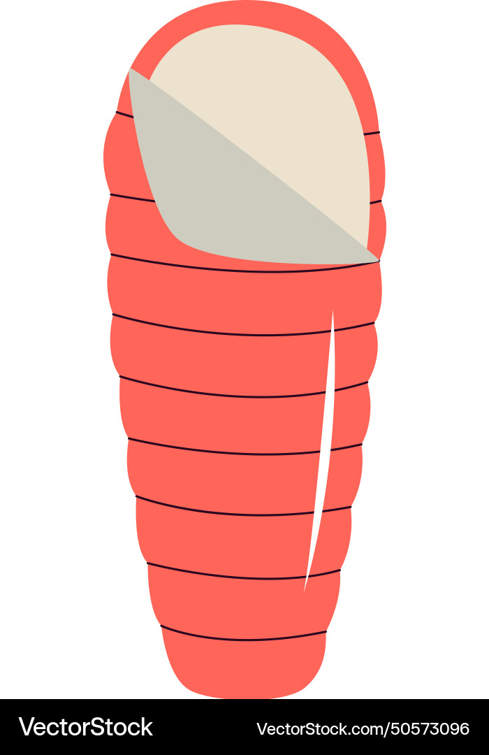 Sleeping bag for camping Royalty Free Vector Image