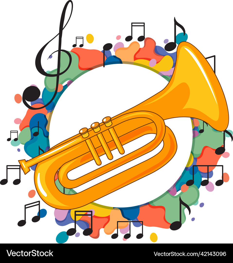 Trumpet on white background Royalty Free Vector Image