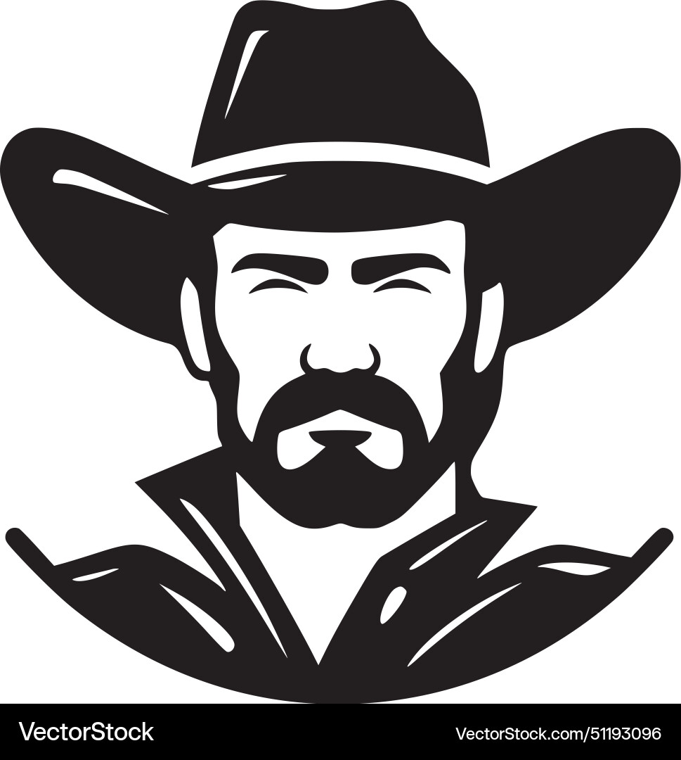 Western - minimalist and flat logo Royalty Free Vector Image