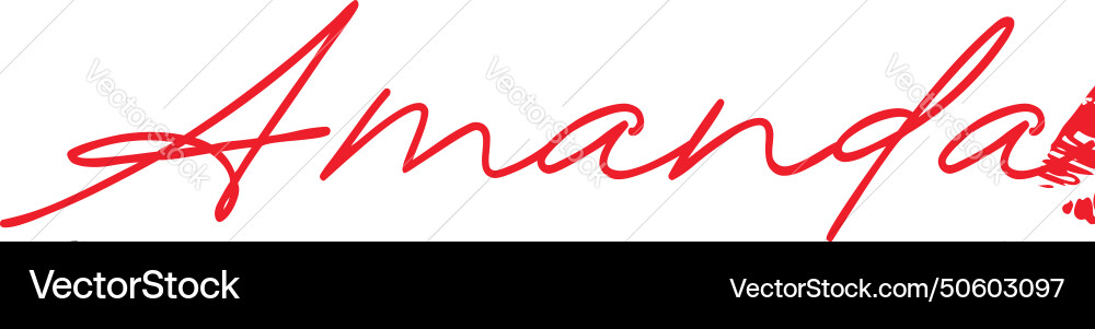 Amanda i love you Royalty Free Vector Image - VectorStock