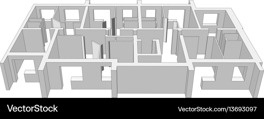 Building plan Royalty Free Vector Image - VectorStock