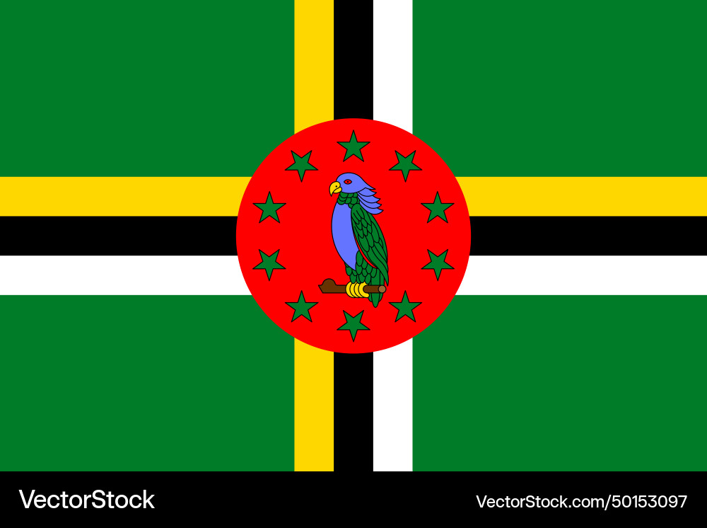 Flags of dominica Royalty Free Vector Image - VectorStock