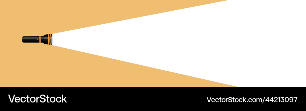 Flashlight light bulb spotlight lantern in flat Vector Image