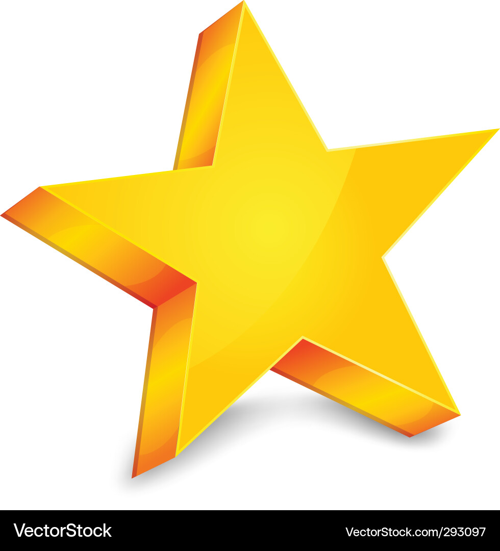 Gold star Royalty Free Vector Image - VectorStock