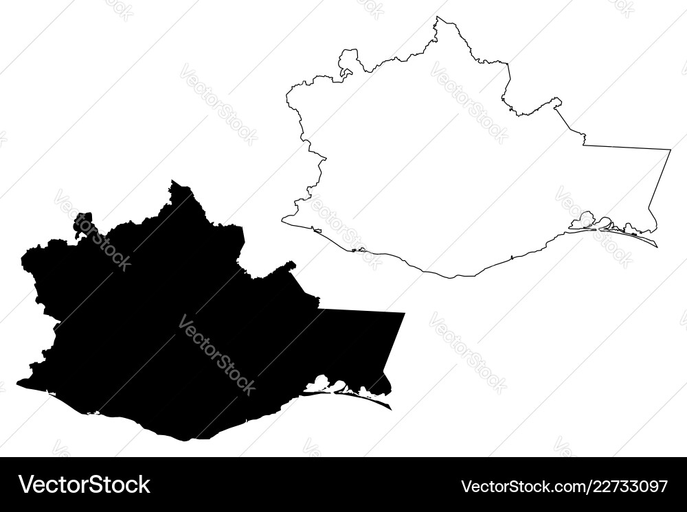 Oaxaca map Royalty Free Vector Image - VectorStock