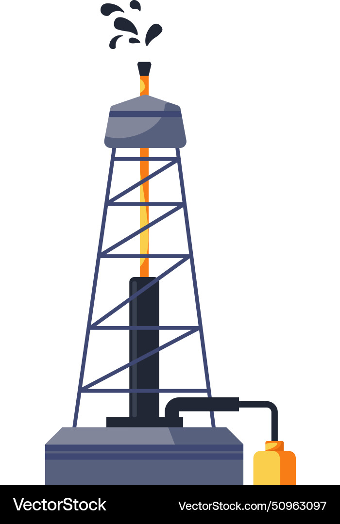 Oil rig tower Royalty Free Vector Image - VectorStock