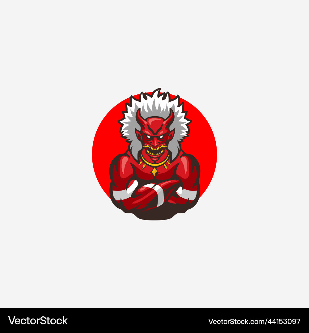 Red oni Royalty Free Vector Image - VectorStock