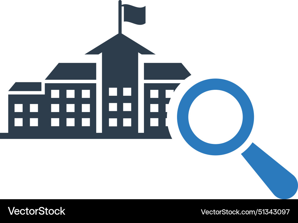 Search school icon Royalty Free Vector Image - VectorStock