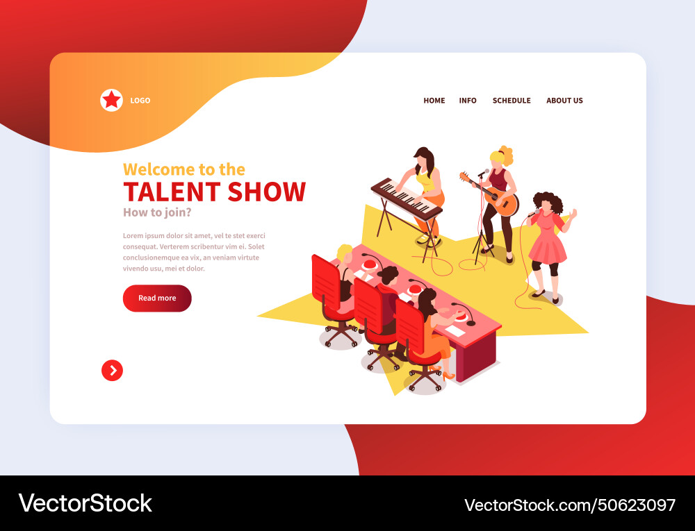 Talent show concept banner Royalty Free Vector Image