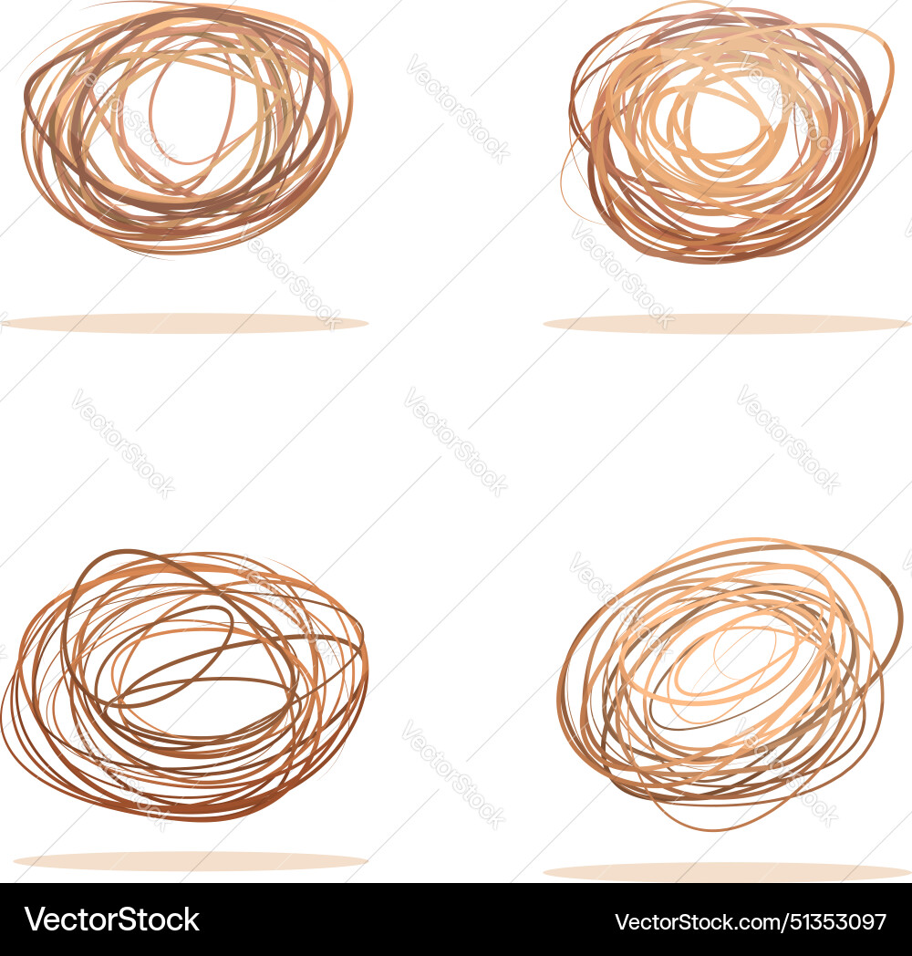 Tumbleweed icons set cartoon various dry Vector Image