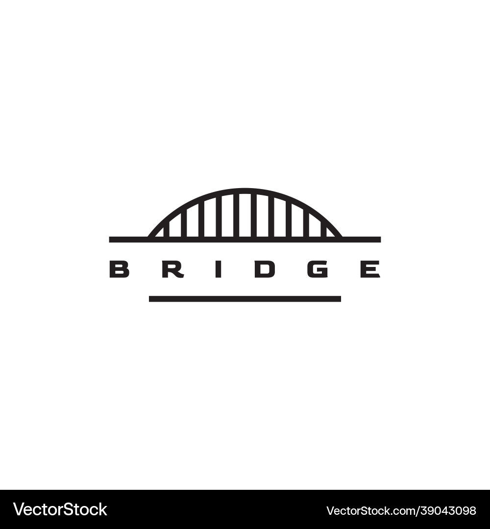 Bridge logo design template Royalty Free Vector Image
