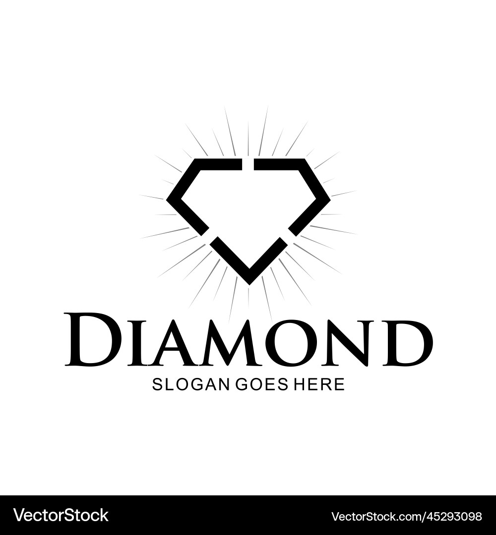 Diamond logo template Royalty Free Vector Image