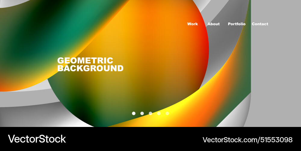 Dynamic flowing shapes concept design composition Vector Image