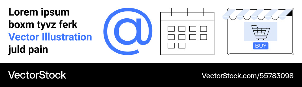 Email communication online calendar scheduling Vector Image