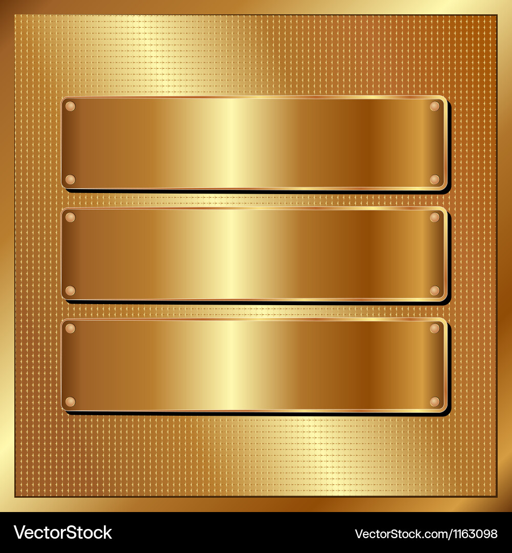 Golden panel Royalty Free Vector Image - VectorStock