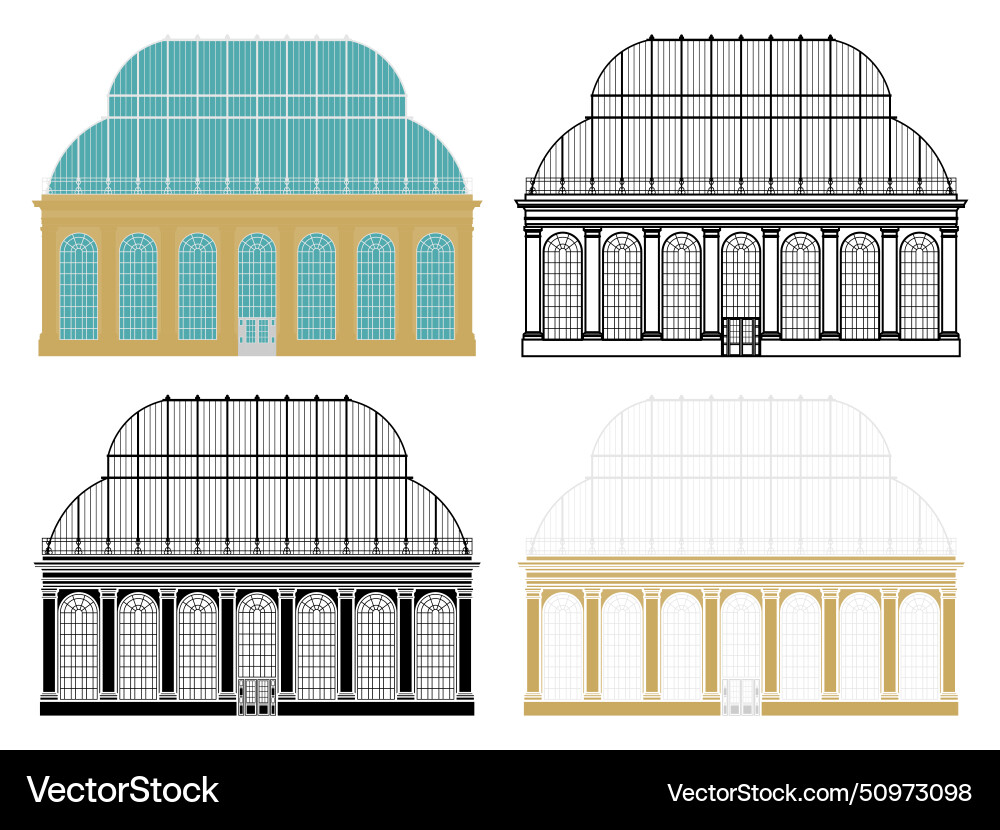 Royal botanic garden edinburgh uk Royalty Free Vector Image