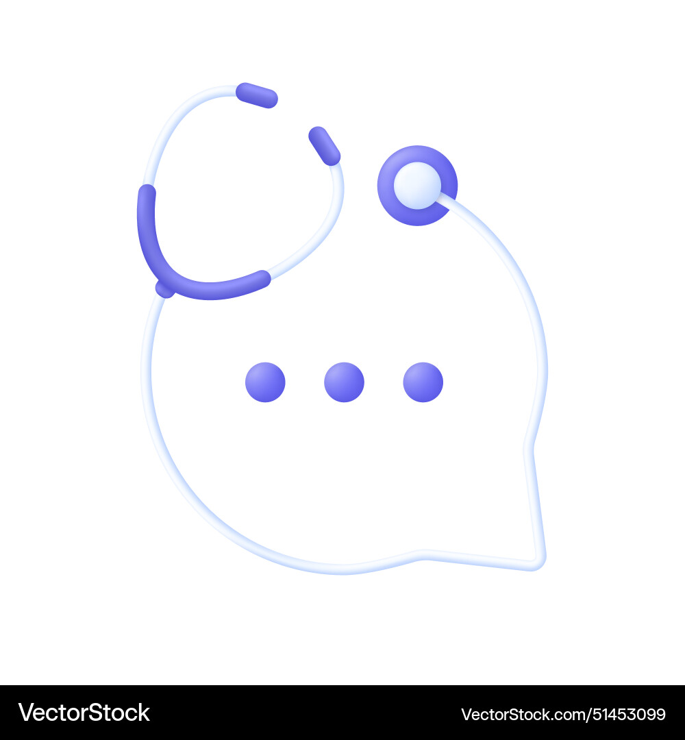3d doctor chat talk Royalty Free Vector Image - VectorStock