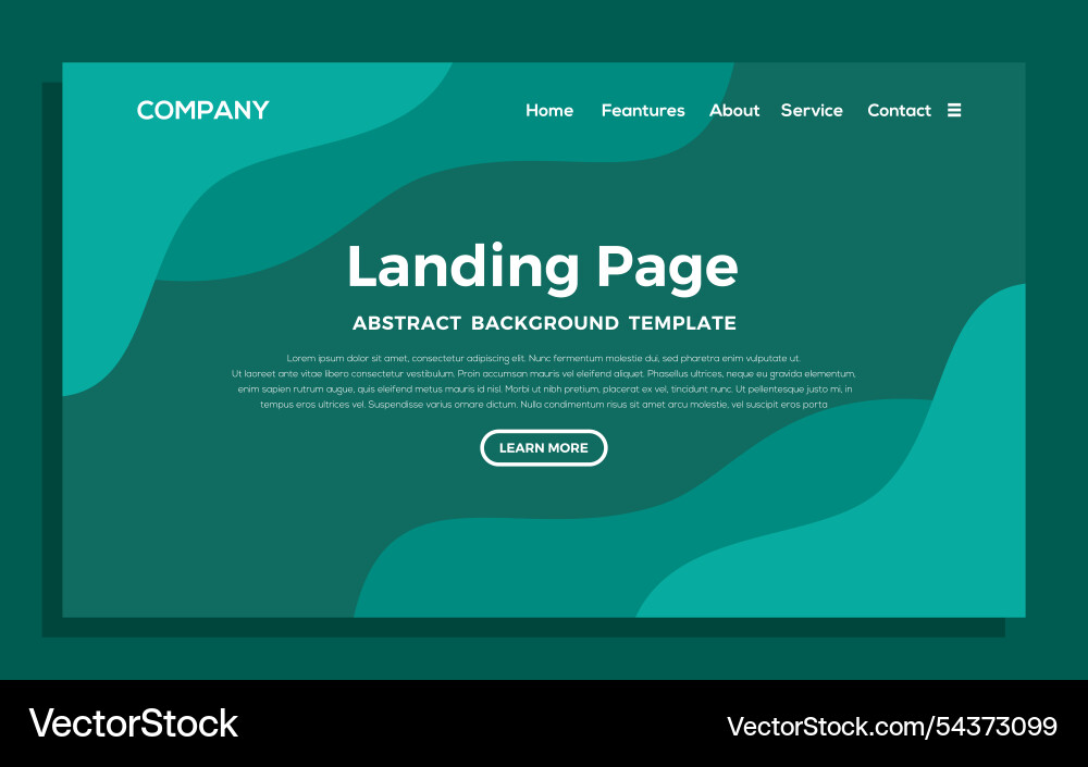 Abstract landing page template Royalty Free Vector Image