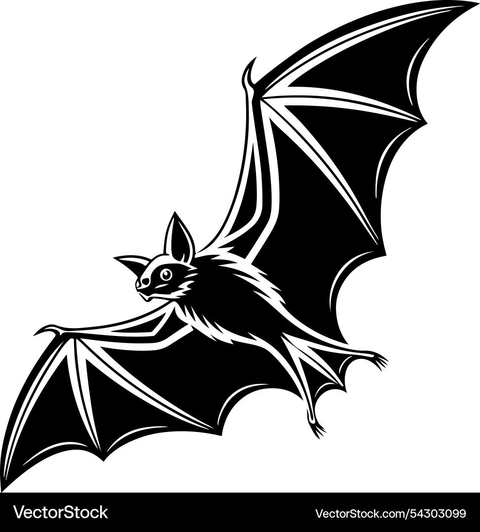 Black bat design Royalty Free Vector Image - VectorStock