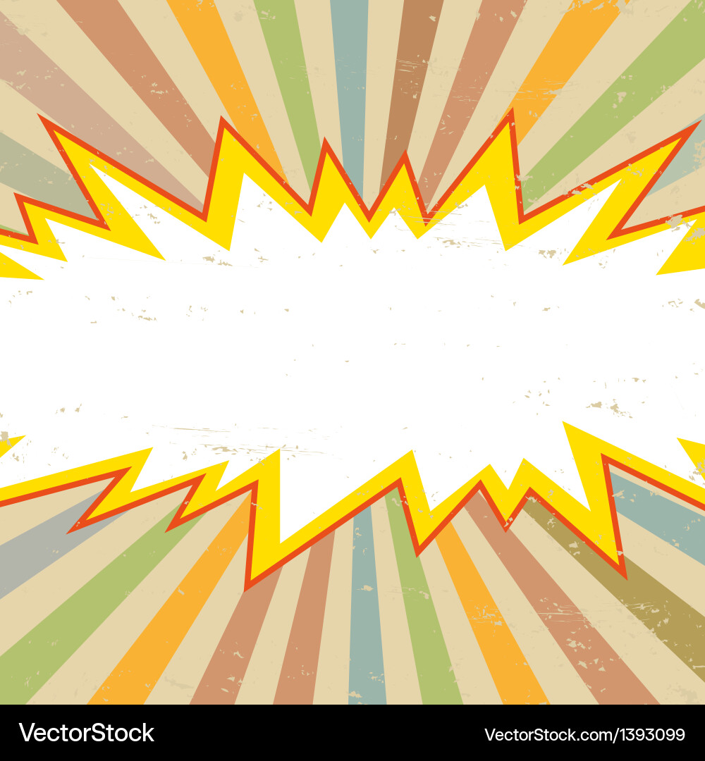 Comic Explosion Burst Royalty Free Vector Image