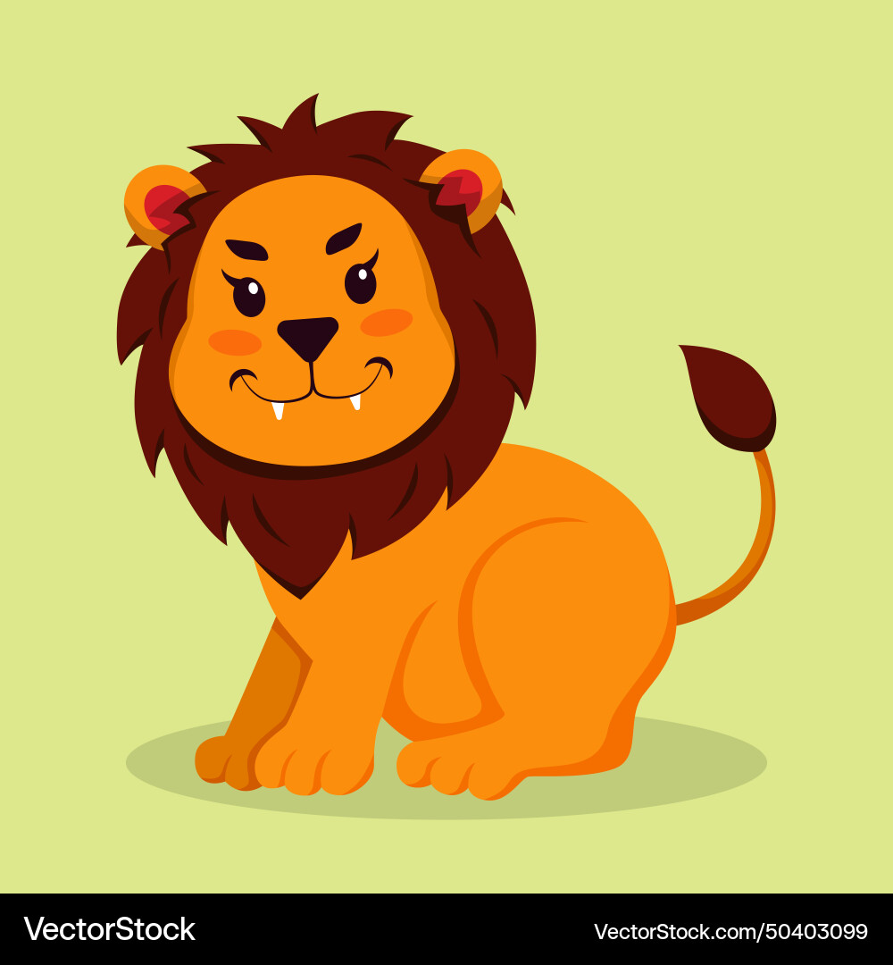 Cute lion design character Royalty Free Vector Image