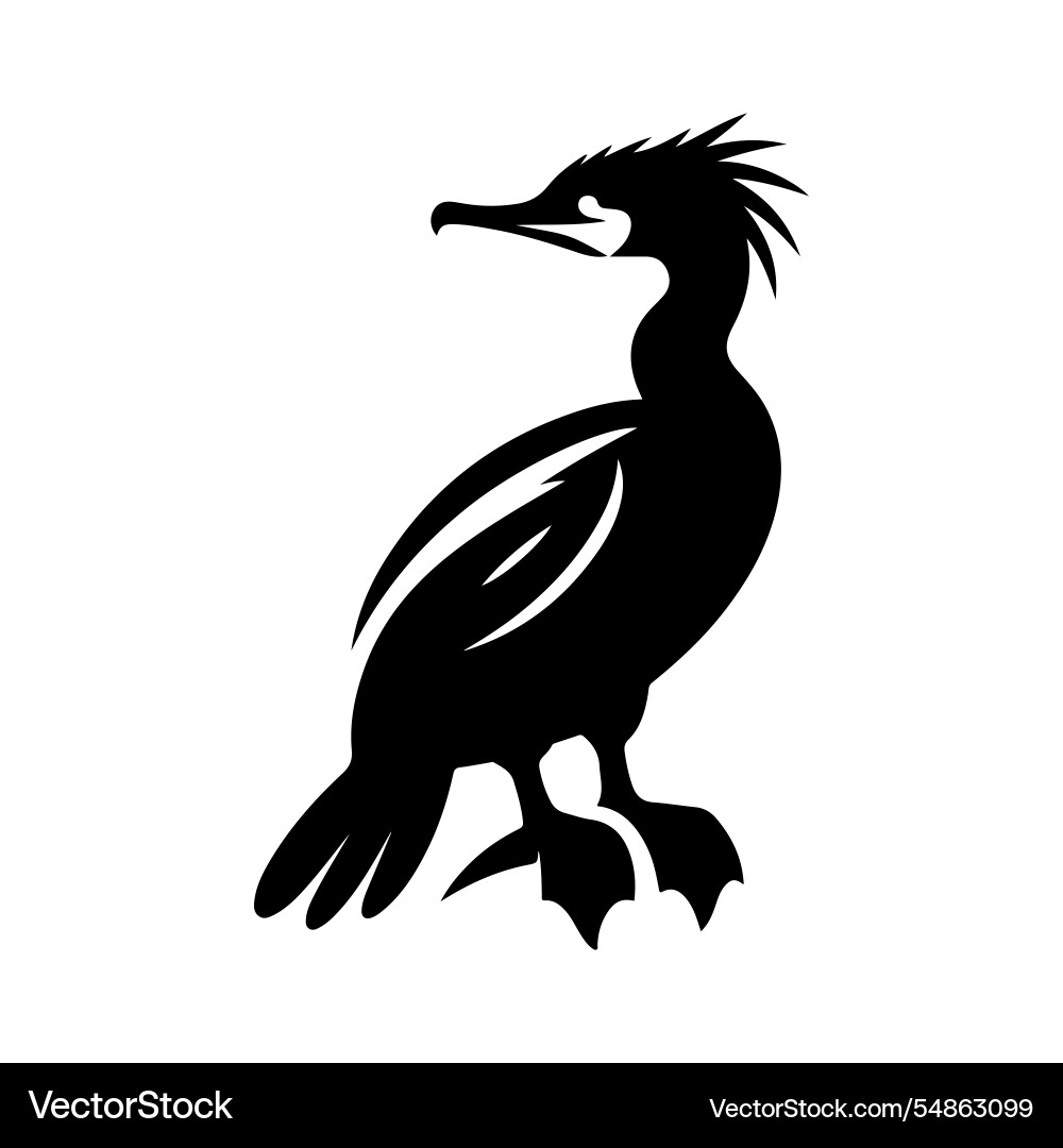 Download stunning double-crested cormorant Vector Image