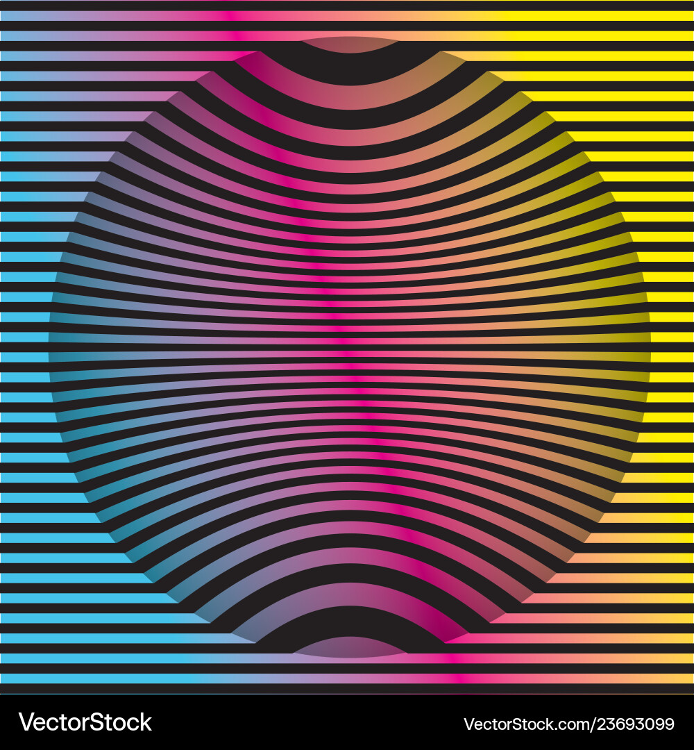 Dynamic Geometric Op-Art Pattern Royalty Free Vector Image