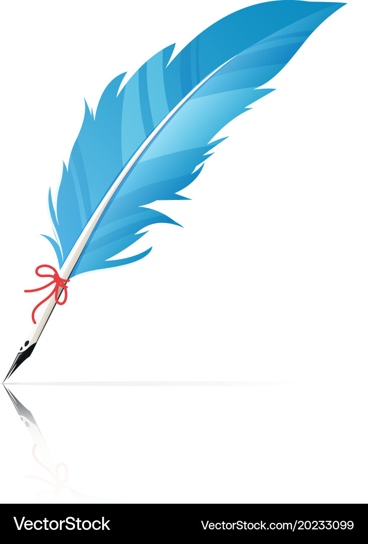 Elegant Feather Pen Royalty Free Vector Image - VectorStock