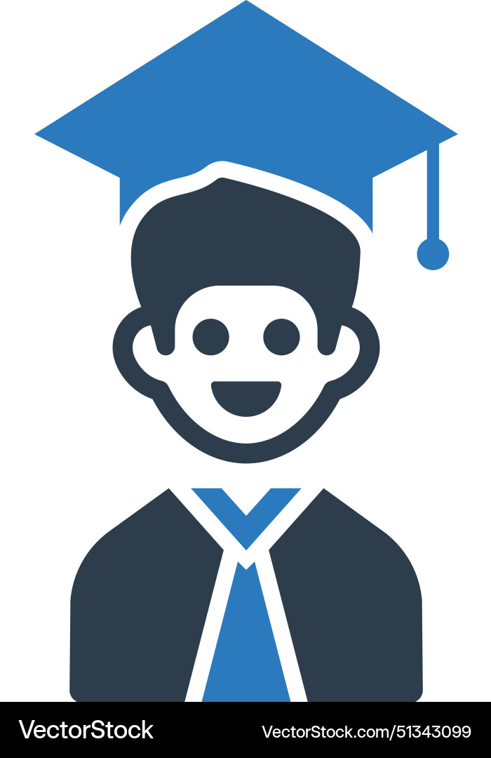 Graduation student icon Royalty Free Vector Image