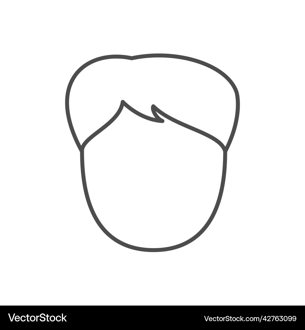 Man head line outline icon Royalty Free Vector Image
