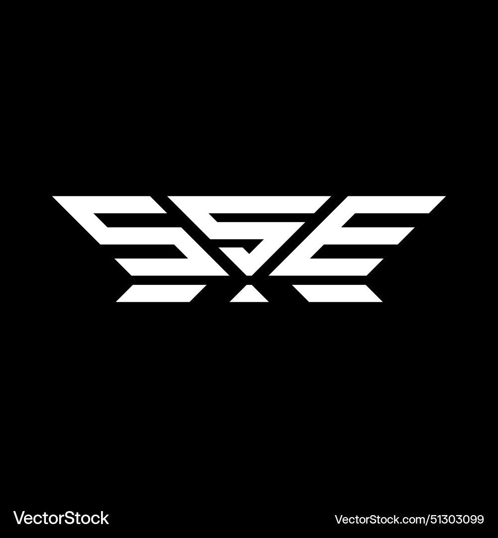 Sse letter logo design simple and modern Vector Image