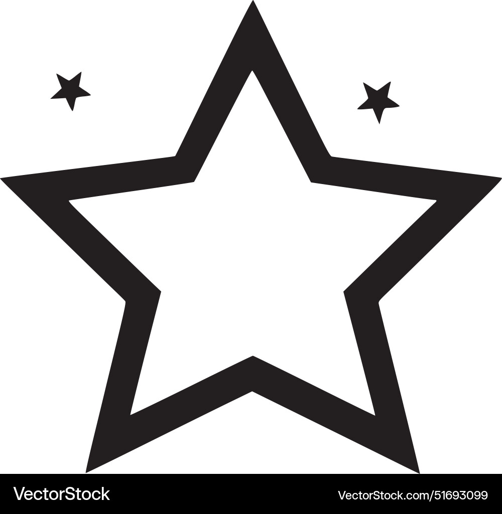 Star - black and white Royalty Free Vector Image