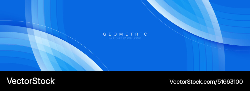 Abstract blue background with white geometric Vector Image