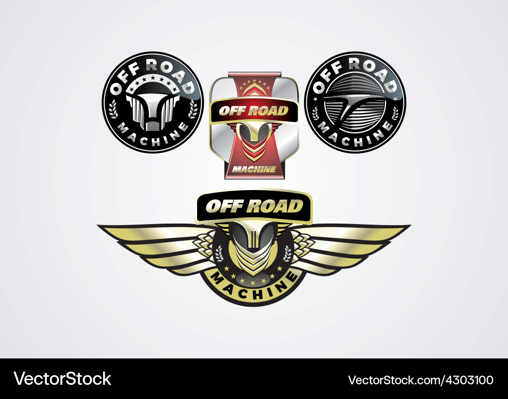 Chrome vehicle batch Royalty Free Vector Image