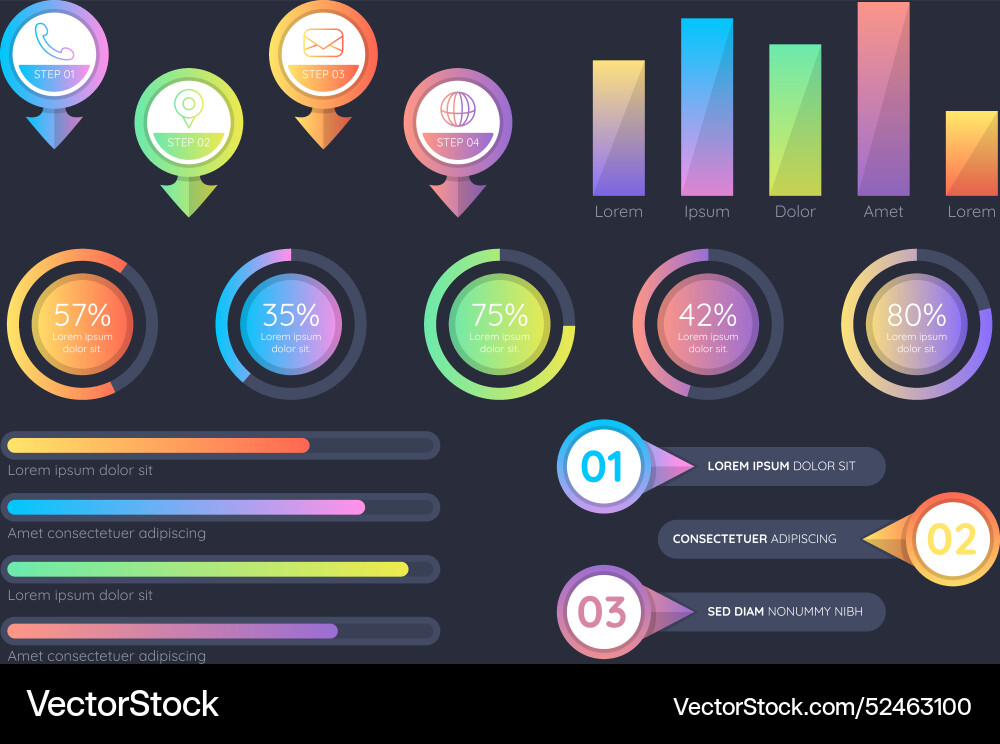 Gradient infographic evolution concept Royalty Free Vector