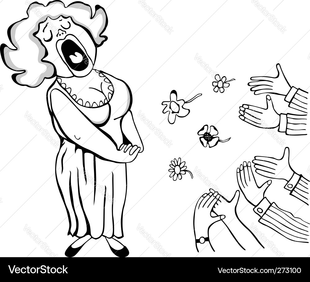 Opera singer Royalty Free Vector Image - VectorStock