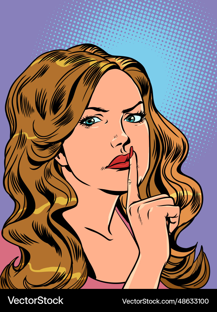 Peace and quiet in the room need to keep Vector Image