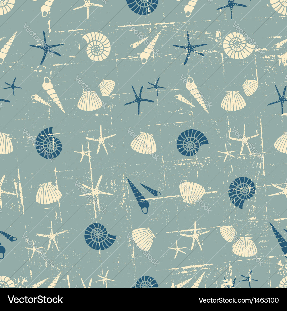 Seashell Pattern - Vintage Style Royalty Free Vector Image