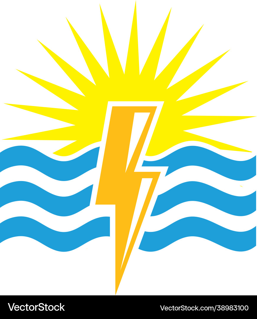 Water power icon design Royalty Free Vector Image